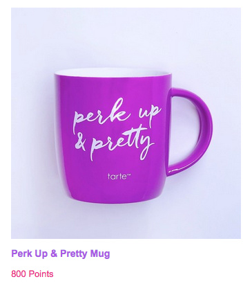 TARTE COSMETICS CANADA REWARDS SHOP: ‘Perk Up & Pretty’ Mug; New ...