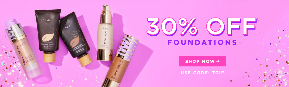 TARTE COSMETICS CANADA BIRTHDAY WEEK: Day 6; 30% Off Foundations + 12% ...